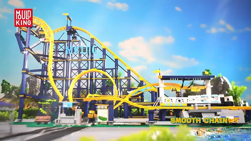 Mould King 11012 Roller Coaster Building Blocks Kits Amusement Park ...