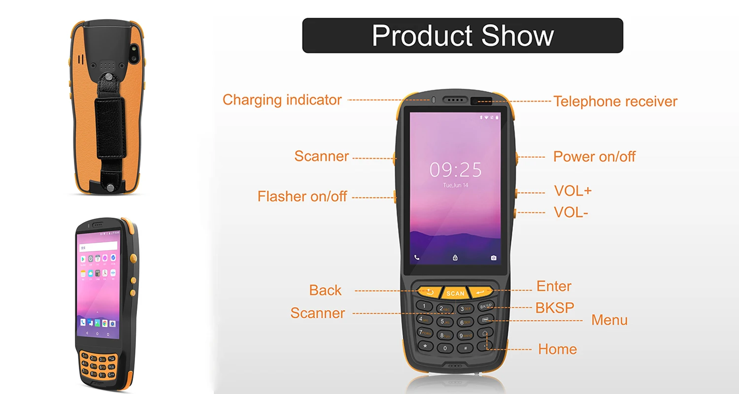 Handheld Mobile Data Collector Terminal Pda Android With Barcode Laser ...