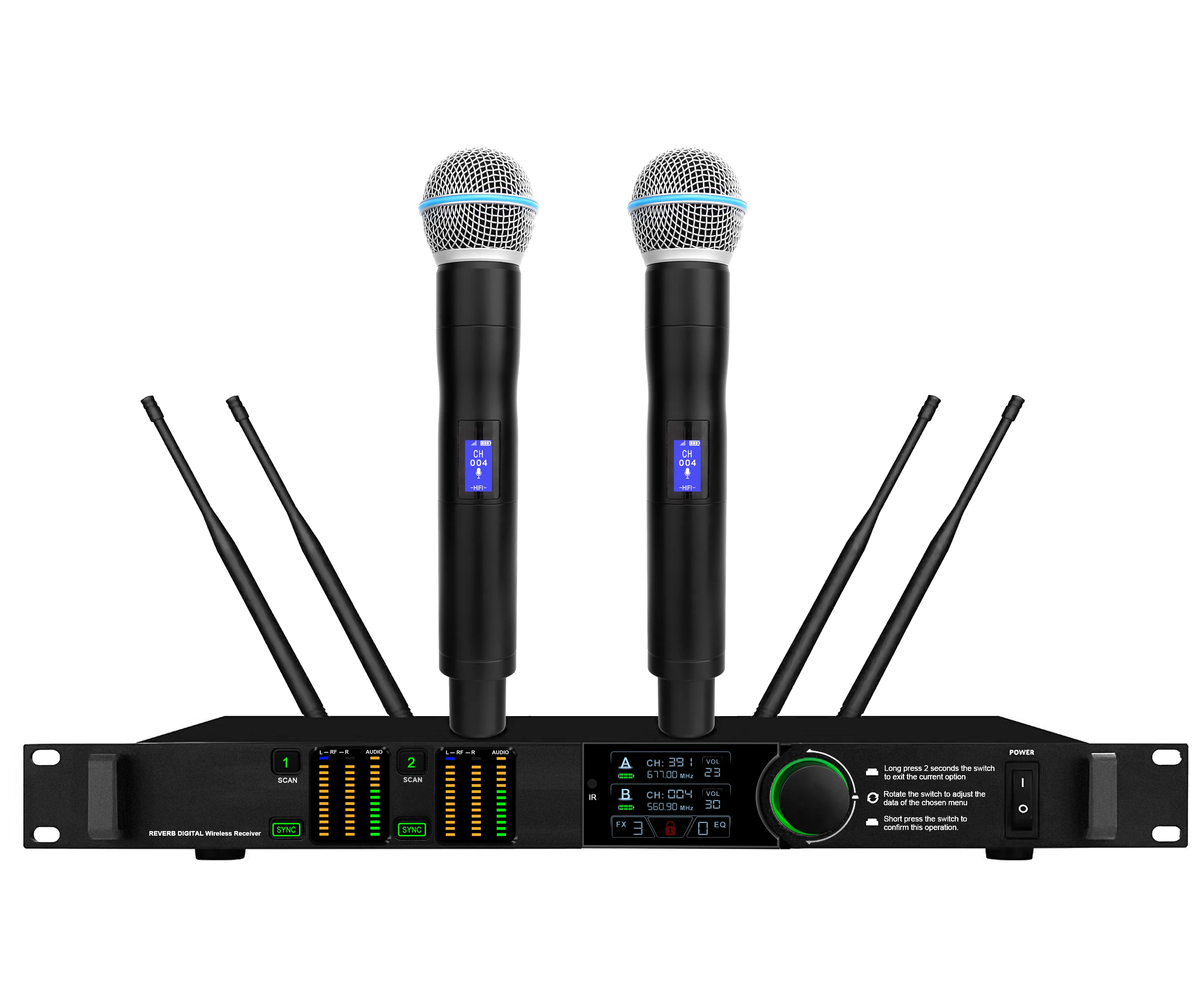 SU-710 UHF Professional Wireless Microphone System Universal Mini ...