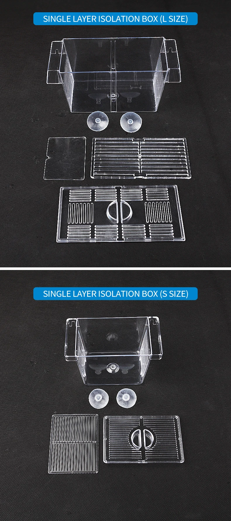 Acrylic Fish Tank Self-floating Double Layer Breeding Isolation Box ...