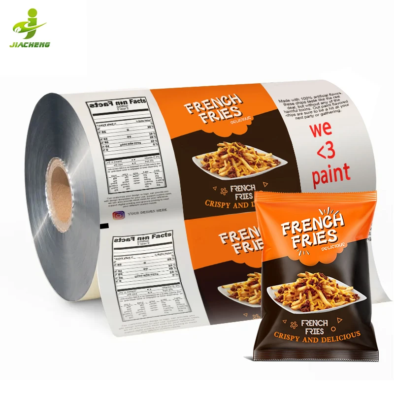 Custom Printed Aluminum Foil Food Packaging Film Roll