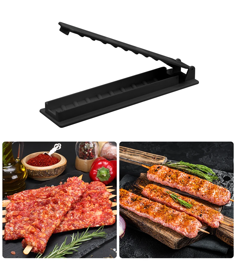 BBQ Meat Skewer Maker Plastic Reusable Convenient Barbecue Skewer ...