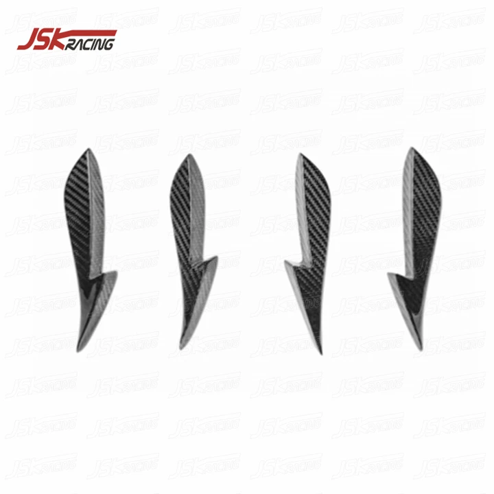 PT STYLE CARBON FIBER FRONT BUMPER SIDE CANARDS for 2019-2021 MERCEDES ...