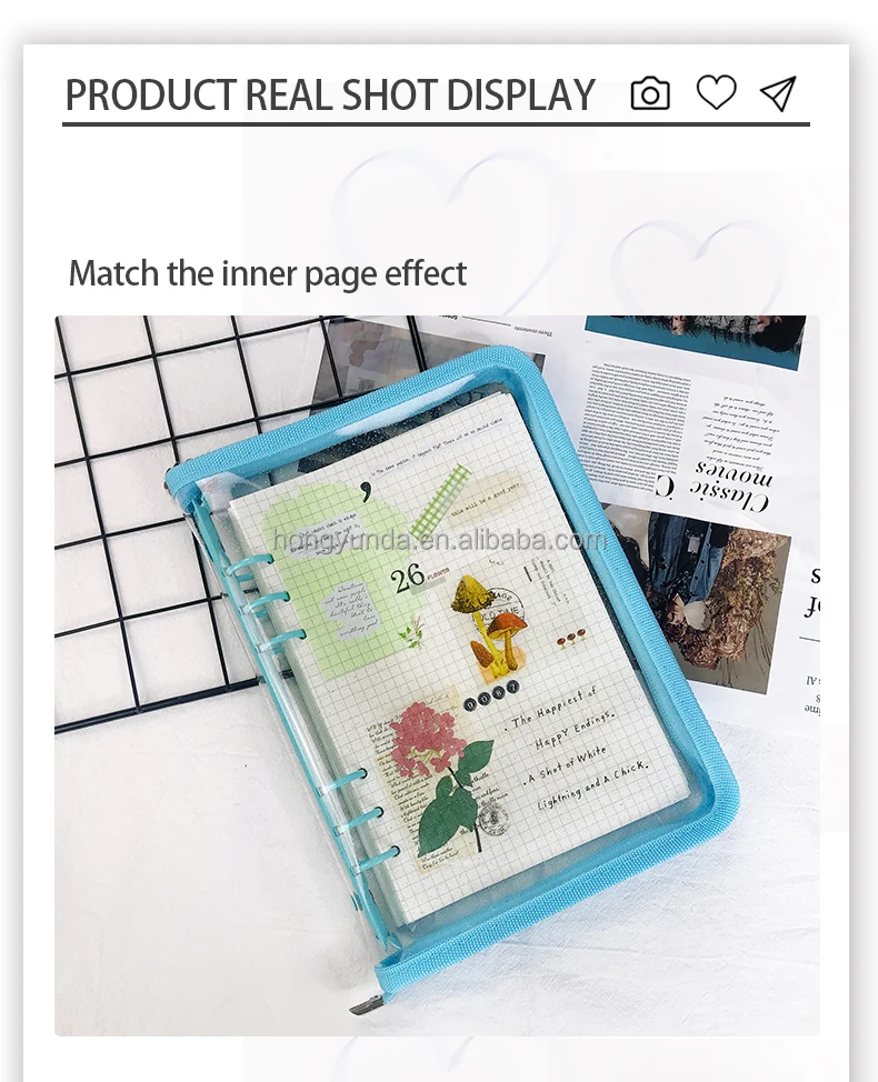 A5 A6 A8 B5 File Budget Binder Notebook Cover Protector