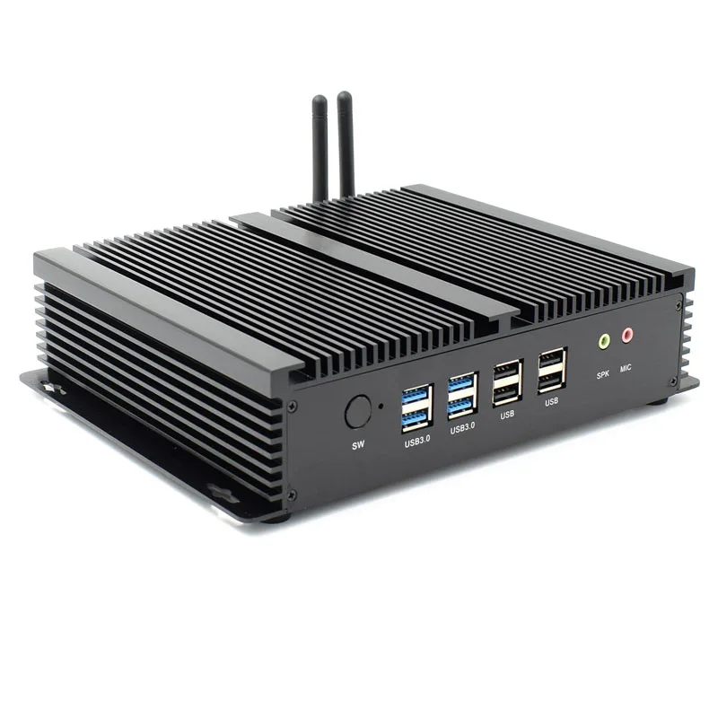 Fanless Industrial Mini Pc Dual Nic Core I3 5005u 2*hd-mi 6* Rs232 Com Itx Pc Rugged Nettop I3 ...