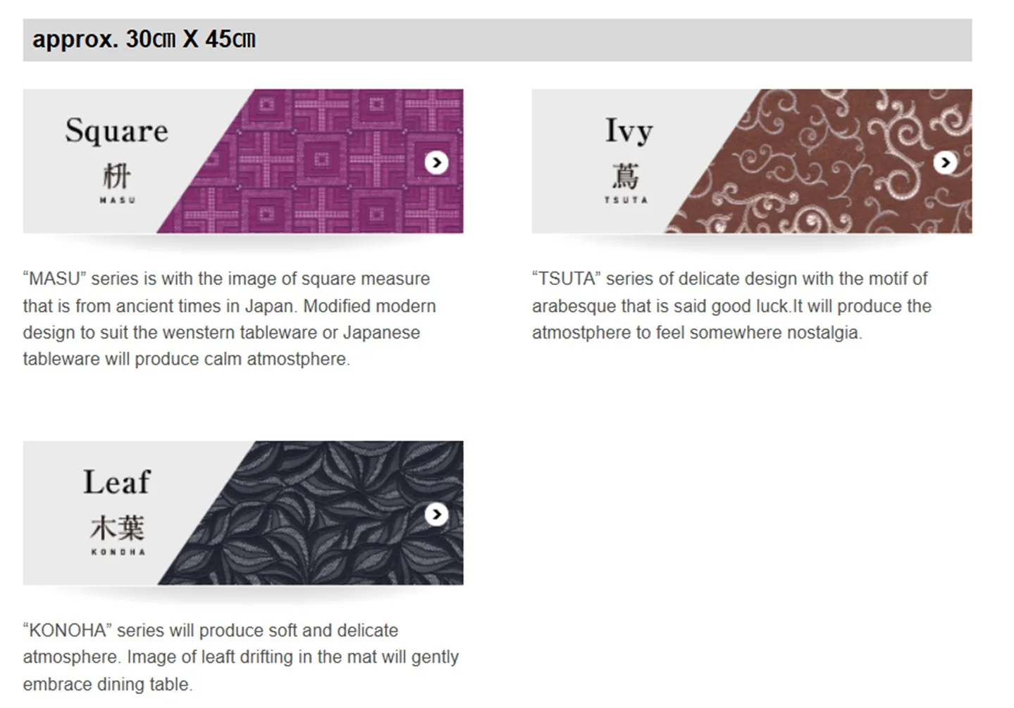 Japanese Pcv Woven Design Patterns Printed Place Placements Mats for ...