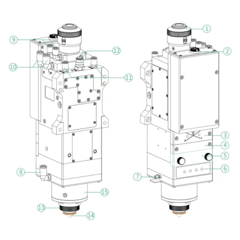 6KW Fiber Laser Cutting Parts Raytools BM06K+XC3000S+MAX 6000W MFSC ...