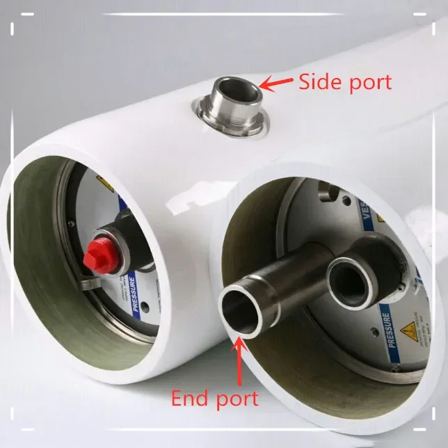 8040 End Port Frp Membrane Housing Pressure Vessel For Water Filtration ...