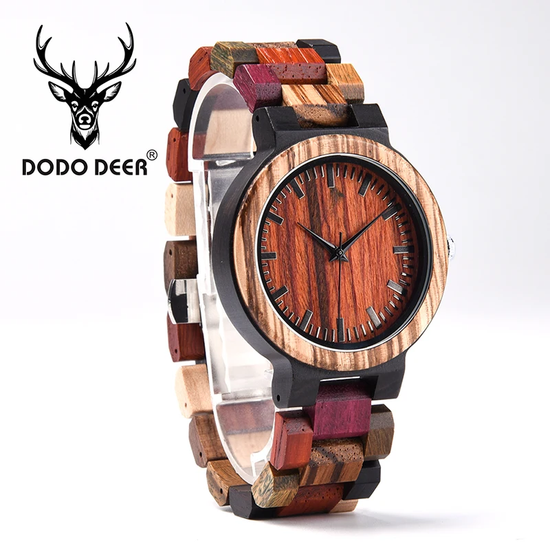 DODO DEER Watches Fashion Wrist Watch Quality Clock Stylish Wooden with ...