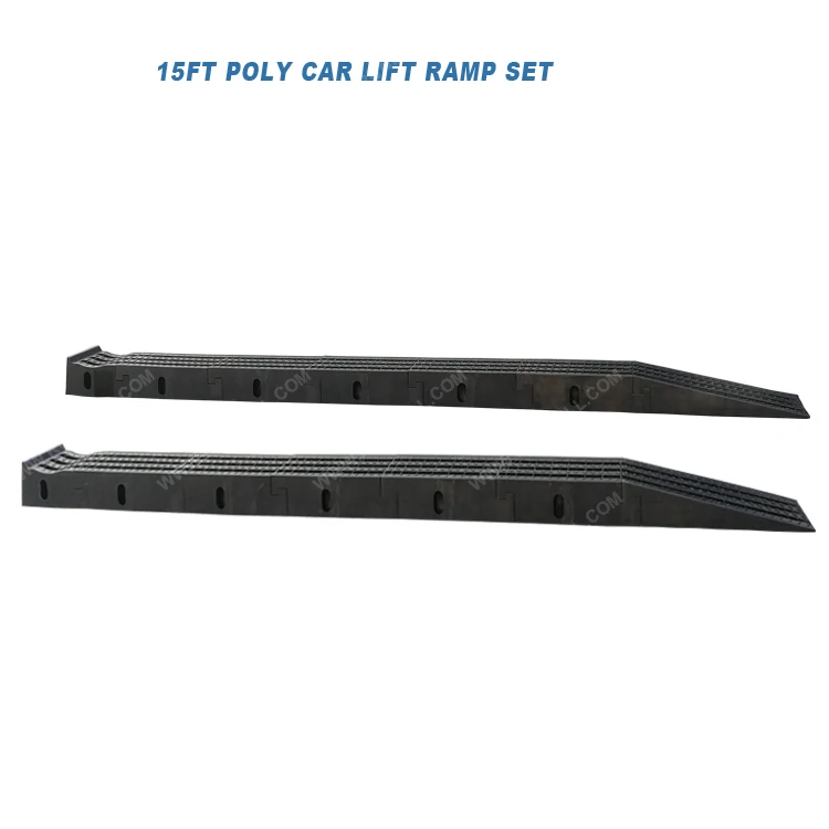 Heavy Duty 15ft Poly Car Lift Ramp Set - 5 Tons Capacity