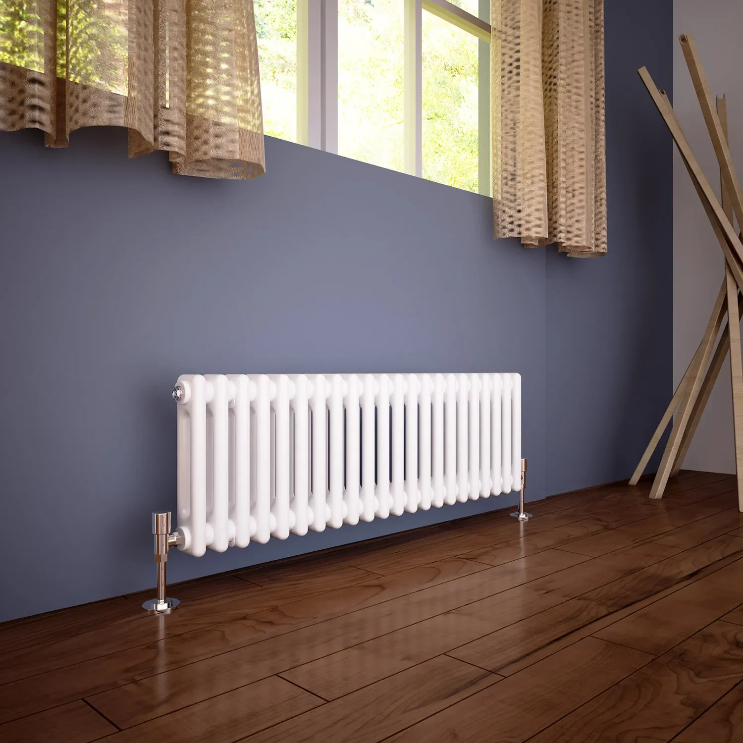 Modern Style Anthracite Double Oval Wall Mounted Radiators