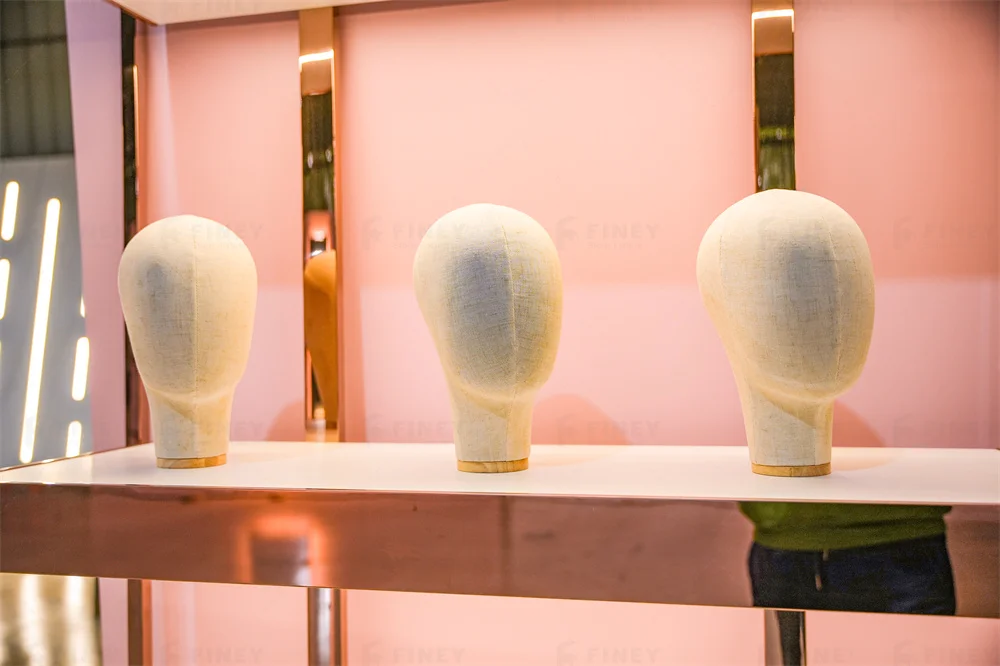 Modern Light Wig Display Rack - Elevate Your Wig Shop