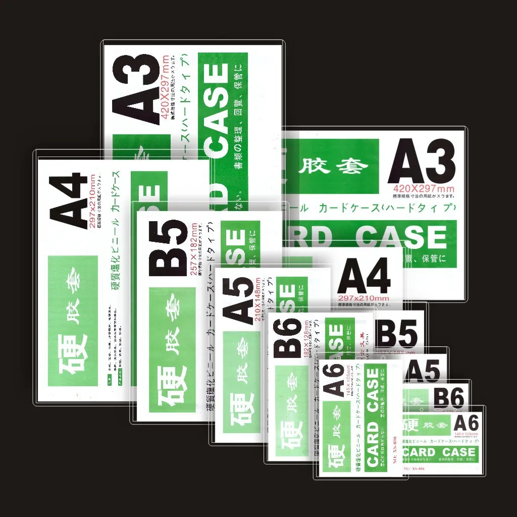 Wholesale A6 B8 Transparent Clear PVC Document Card Case