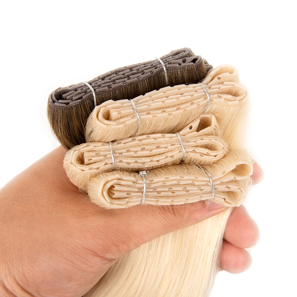 Seamless Invisible Flat Weft Hair Extensions - Double Weft, Custom ...