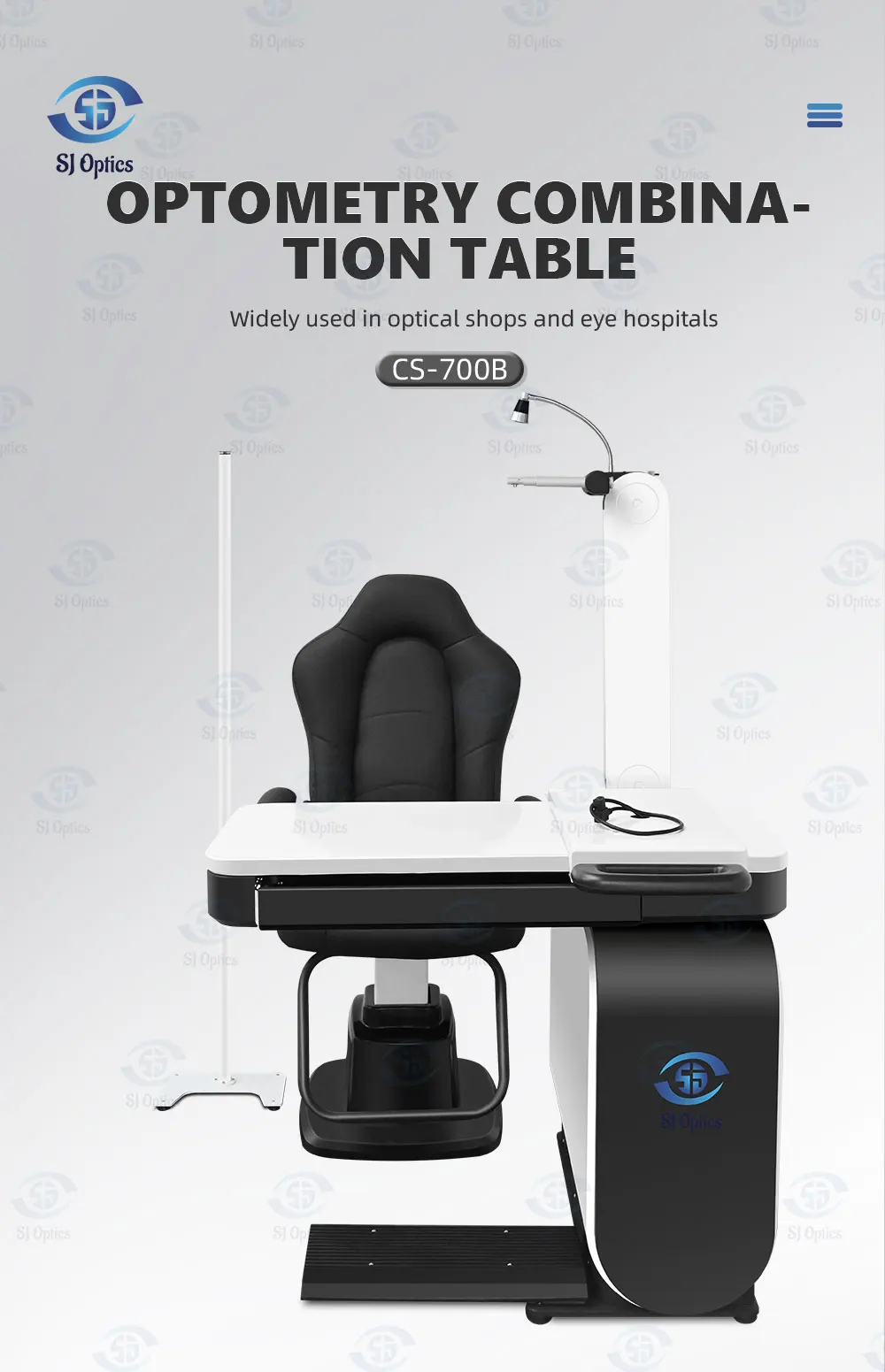 SJ Optics Turned Table Optical Instruments Combined Table With Chair CS ...