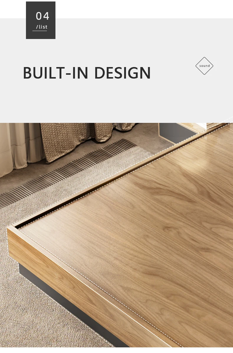 Modern Japanese-Style Tatami High Box Storage Murphy Bed - Minimalist ...