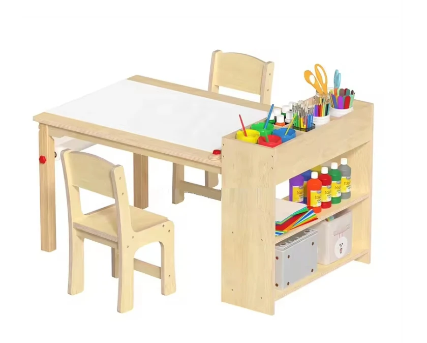 Cartoon Shaped Drawing Table for Kids - Wood & Playful