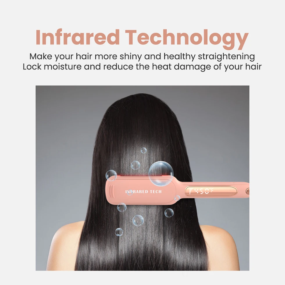 Professional Hair Styler Tools - Infrared Salon 450F Nano Titanium Flat ...