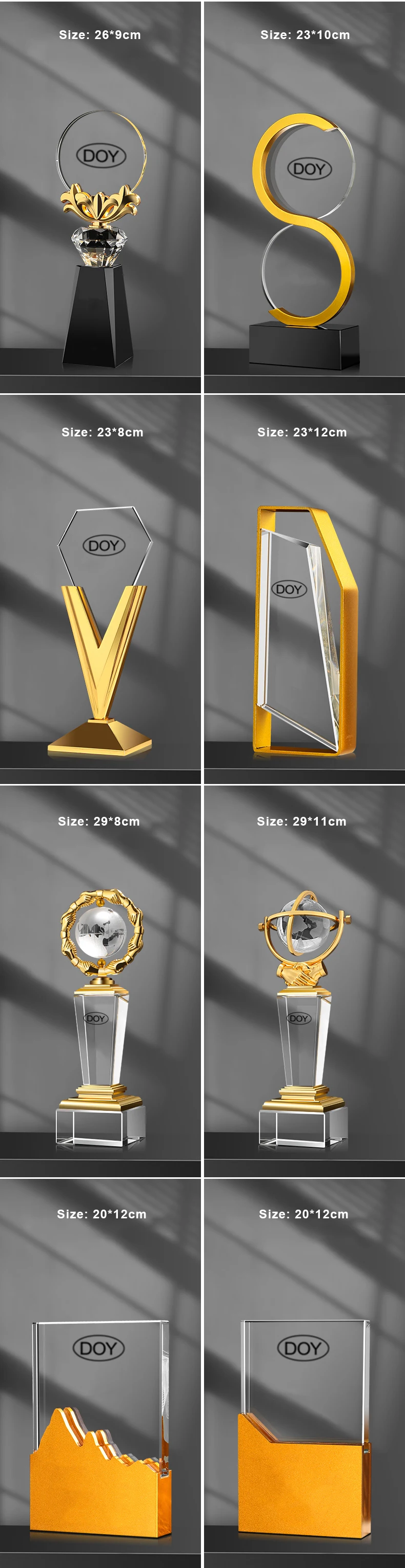 Custom Creative Design Logo Business Gifts - Solid Glass Crystal Awards ...