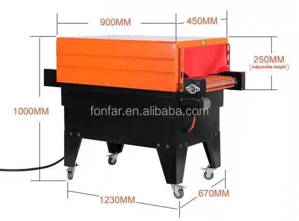 Floor-standing Automatic Plastic Bottle PVC Heat Shrink Film Tunnel ...