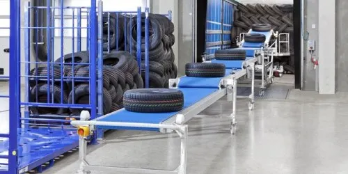 Car Tyres and Wheel Roller Conveyor Assembly Conveyor