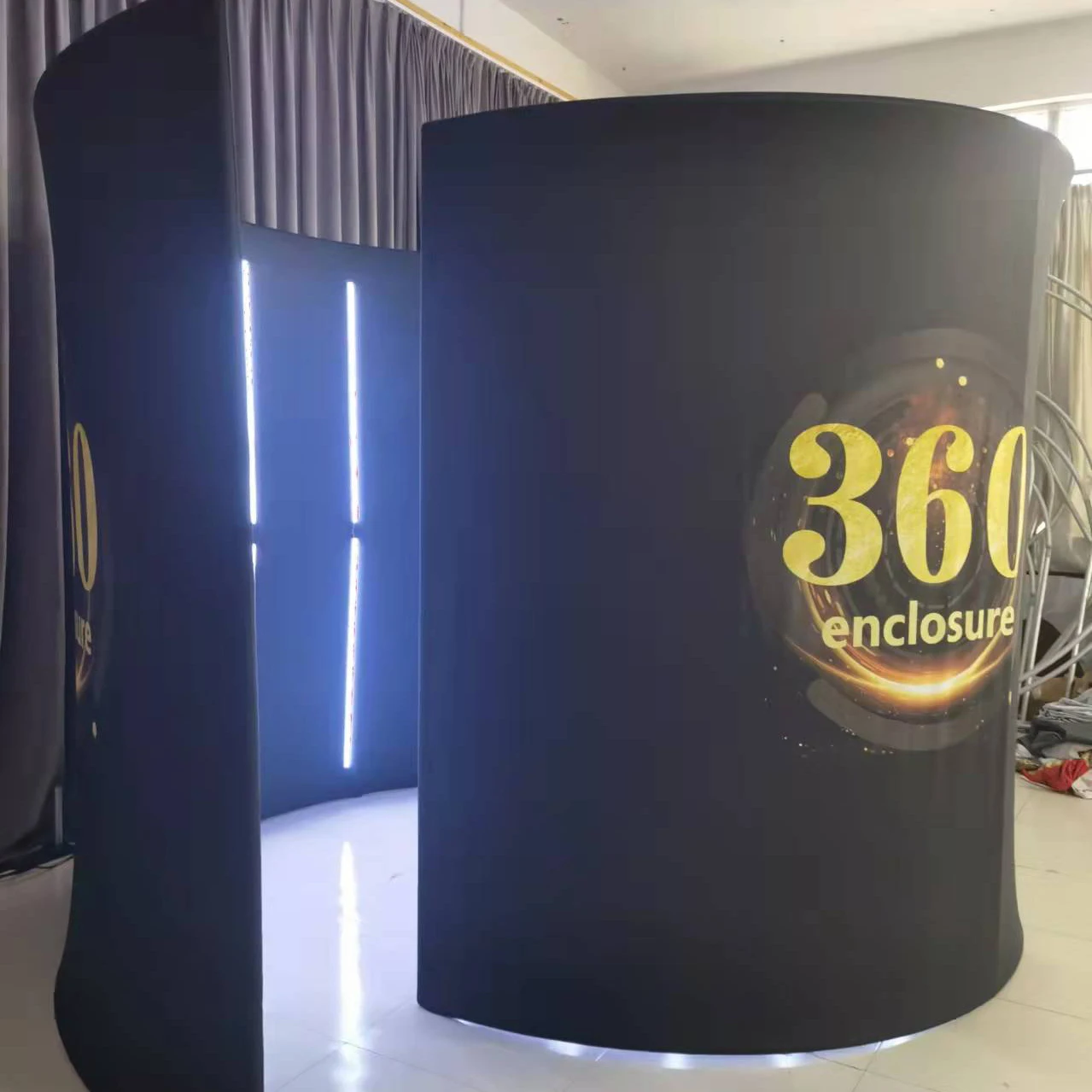 Custom 360 Degree Photo Booth Backdrop Black 360 Photo Booth Automatic ...
