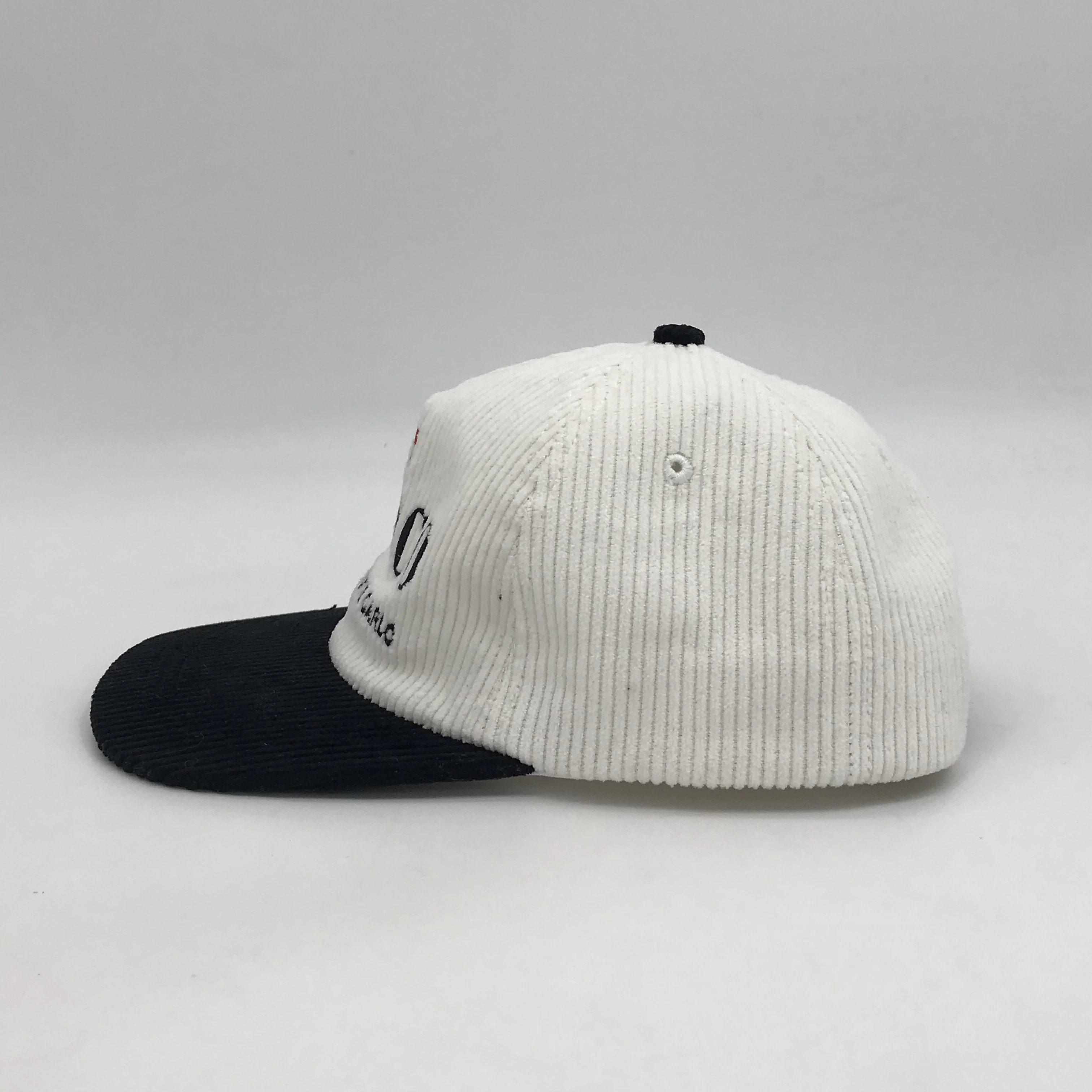 Custom Unstructured Snapback Hat With Corduroy Custom Embroidery Logo ...