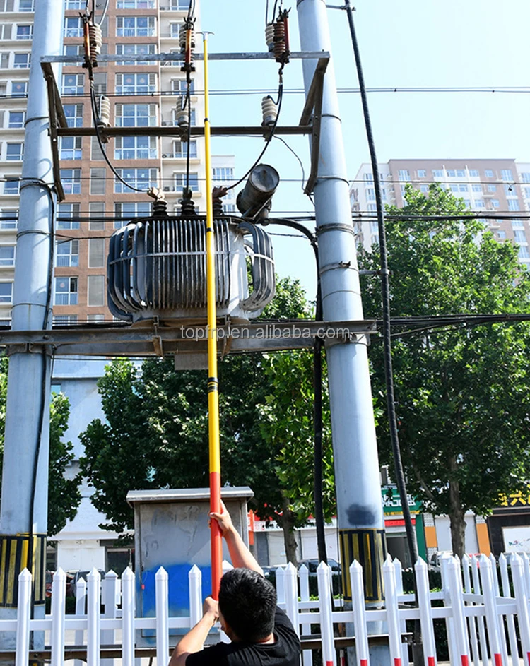 High Voltage Fiberglass Telescopic Hot Stick Insulated Operation Rod