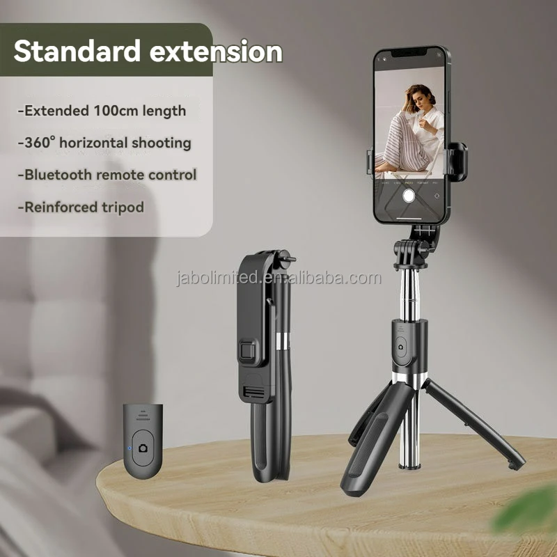 L02s Mini Flexible Extendable Rotating Phone Stand Tripod Selfie Stick ...