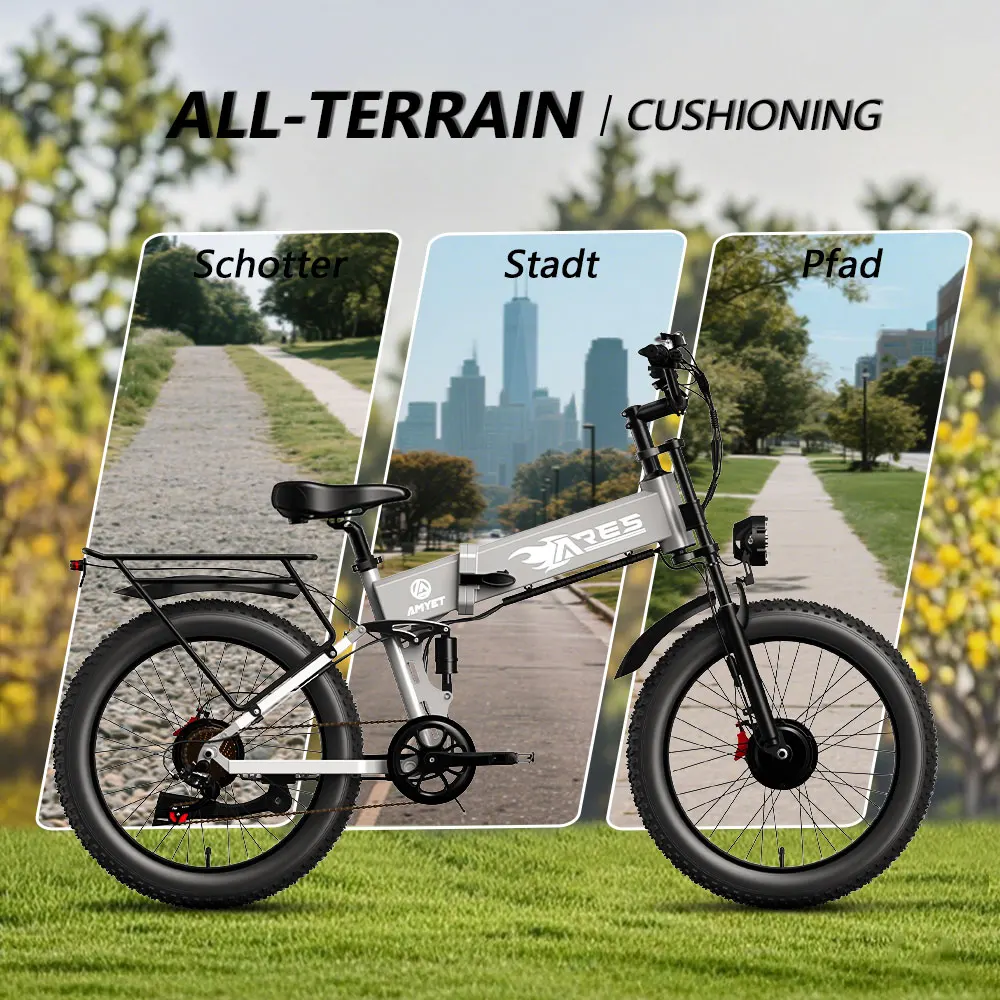 AMYET 24-Inch Folding Electric Bicycle - Lightweight & Versatile