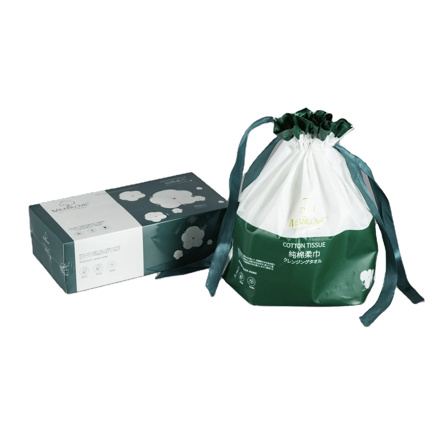 Custom Dry Nonwoven Disposable Face Towel Box-packing Natural Cotton ...