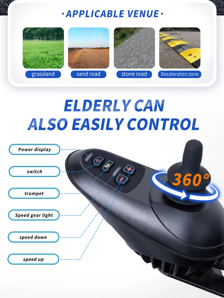 Outdoor Motorized Power Electric Folding Lightweight Wheelchair ...