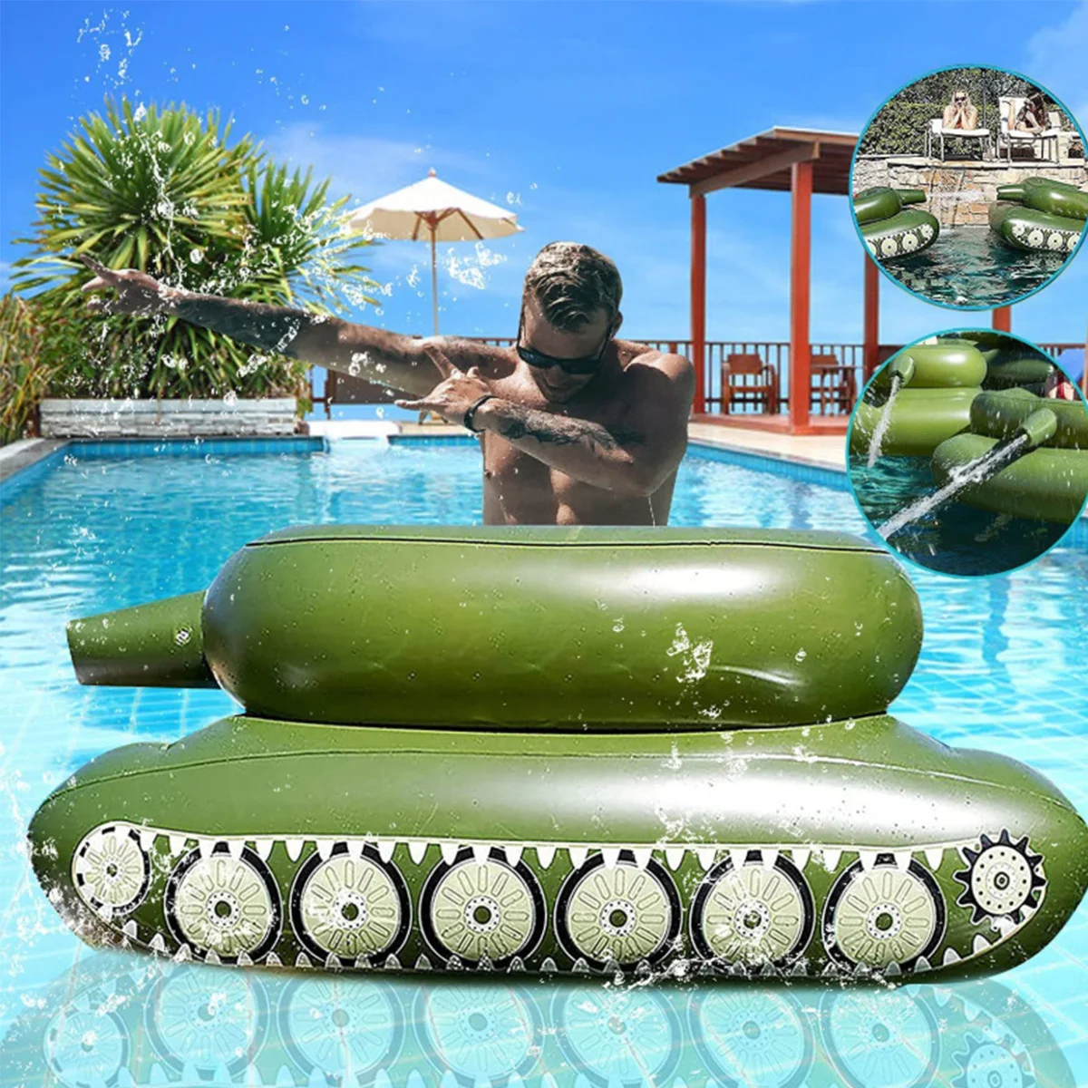 Large Inflatable Water Tank - Durable Pool Float for Adults