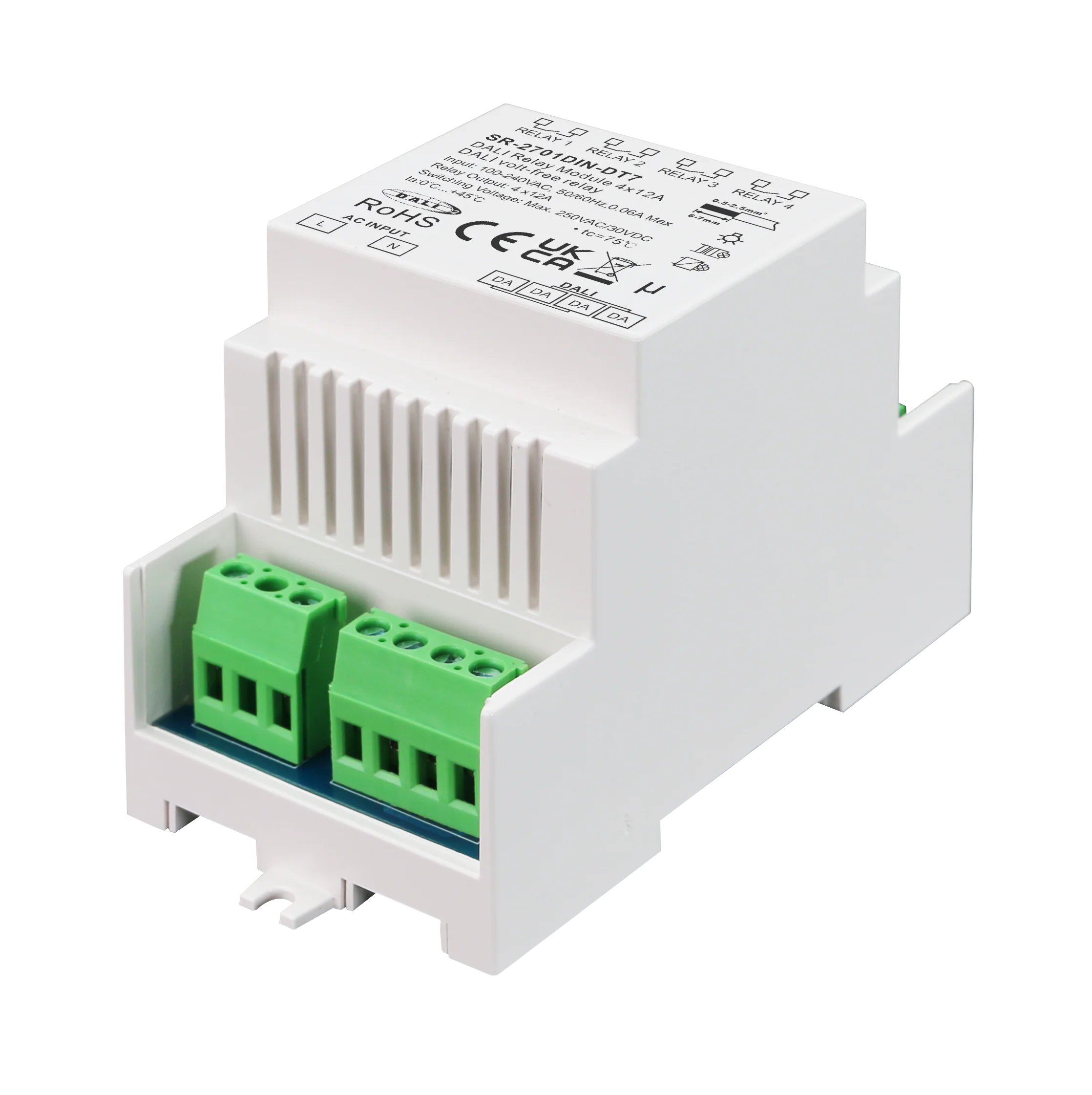 4 Channels DIN DALI Relay Module - Efficient Lighting Solutions