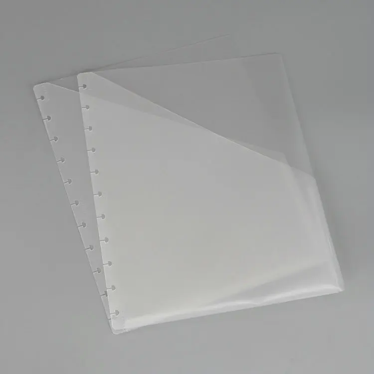 Clear Multi Sizes Plastic Two Pockets Disc Bound Pouch Insert Bag ...