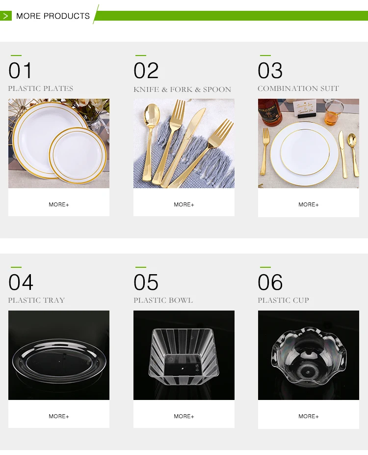 Elegant Disposable Plastic Plates Wedding Dinnerware Sets - Buy Wedding ...
