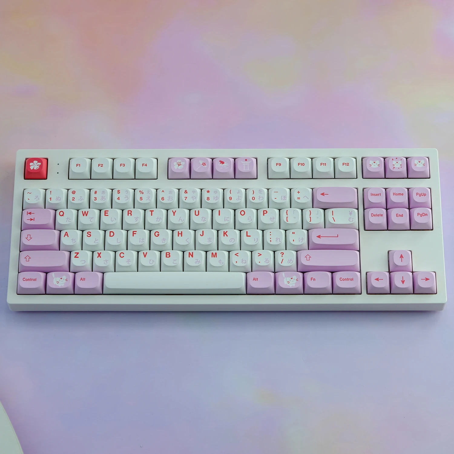GMK Hazakura Keycaps - Dye-Sub PBT for Mechanical Keyboards