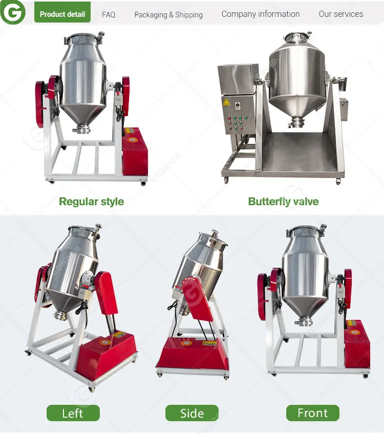 Rotary Vertical Small Drum Blender Stainless Steel Mix Spice Seasoning ...