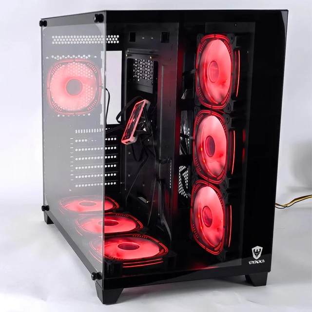Sate(k896 7fans)oem New Design Tempered Glass Computer Case & Towers ...