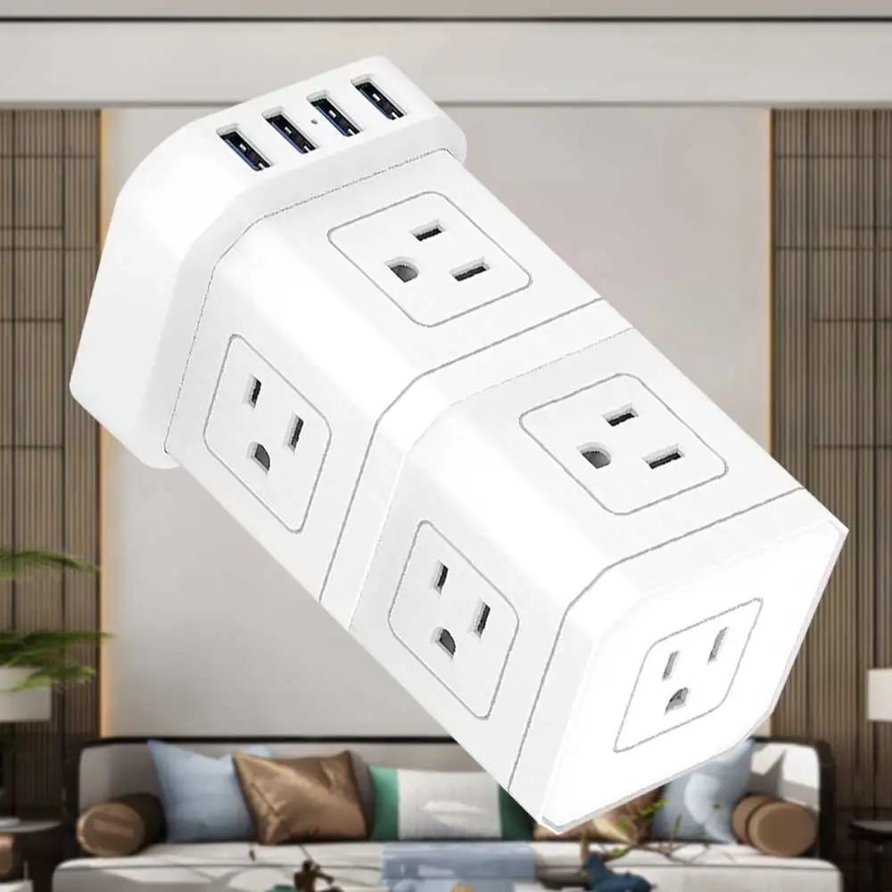 Oswell Factory Cube Adapter Smart Plug Socket Usb Tower Usa Standard ...
