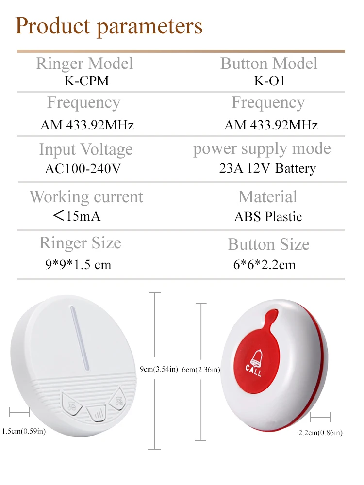 Wireless Nurse Call System with Bedside Buttons &LCD Watch Patient to ...