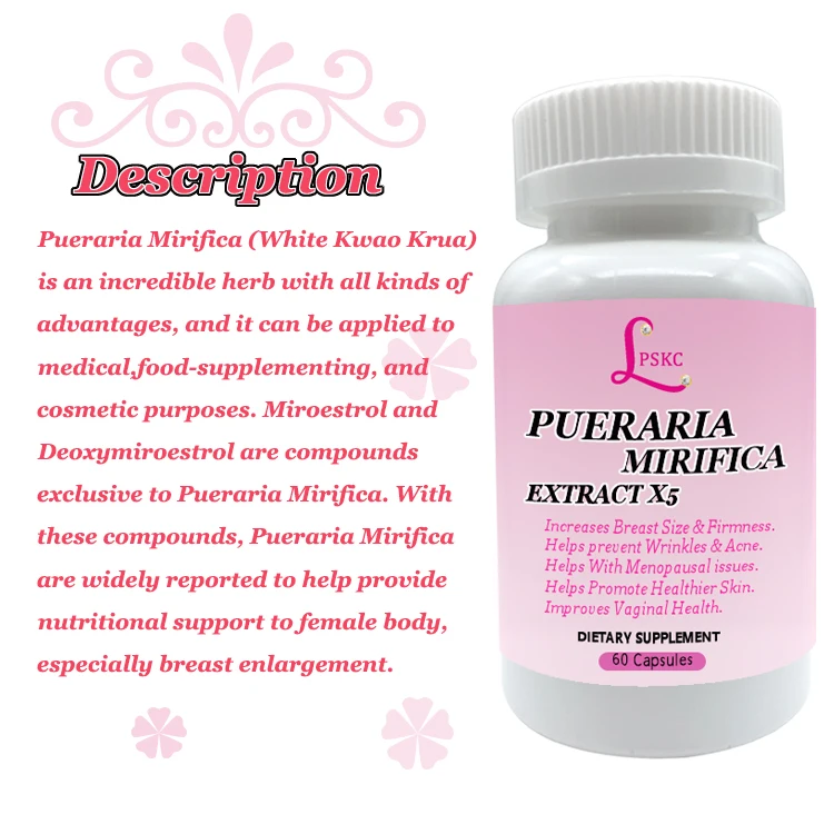 Natural Pueraria Mirifica Plant Extract Capsule for Breast Enhancement