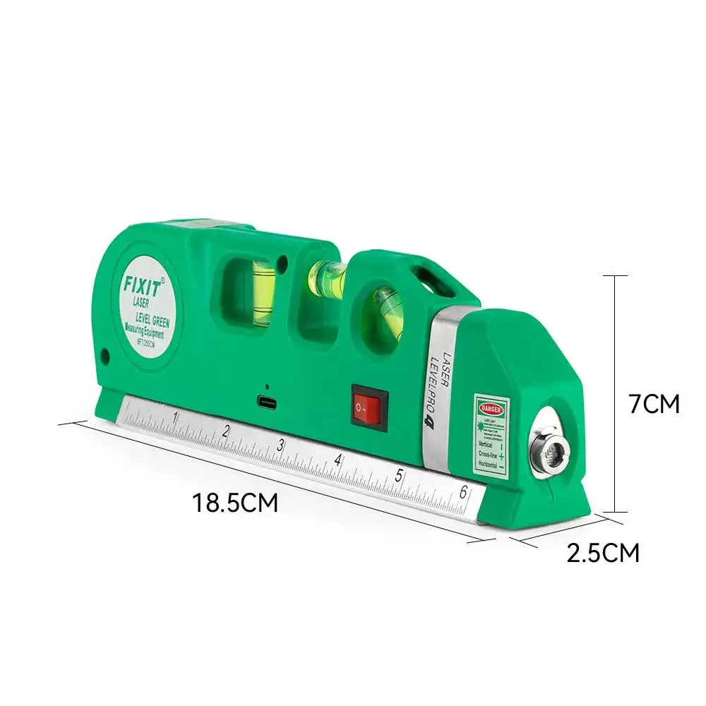 Green Lazer Level Rechargeable Scale Measurement Tape Measure Building ...