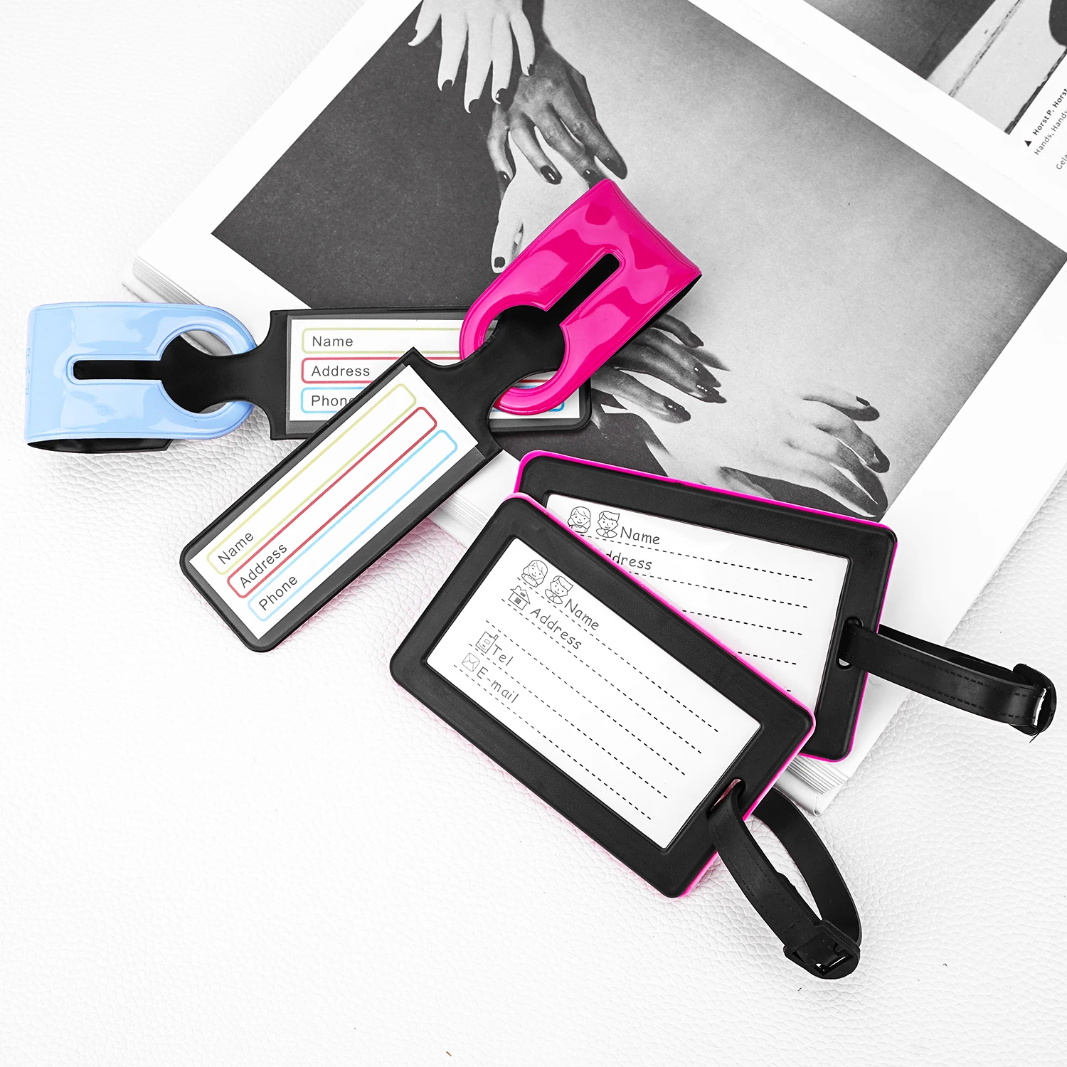 Custom Soft Silicone Rubber Letter Pvc Luggage Tag Loop Strap Travel ...