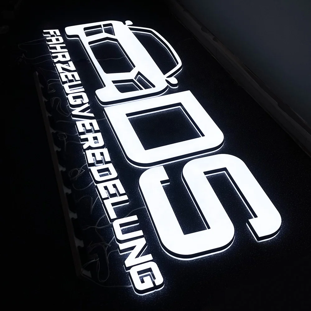 Custom Led Illuminated Shop Name Sign Outdoor Led Metal Light Up ...