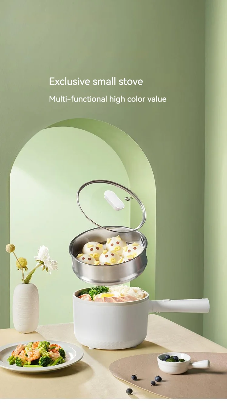 Dormitory Mini Nonstick Pot Electric Multi Cooker 2l Pots Cooking Set ...