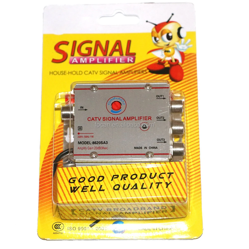 8620SA3 20db 3way Signal Amplifier for Home Catv Solutions