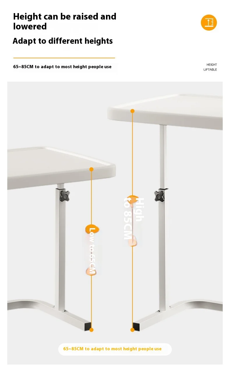 Modern Style Plastic Movable Bedside Table Extendable Laptop Table ...