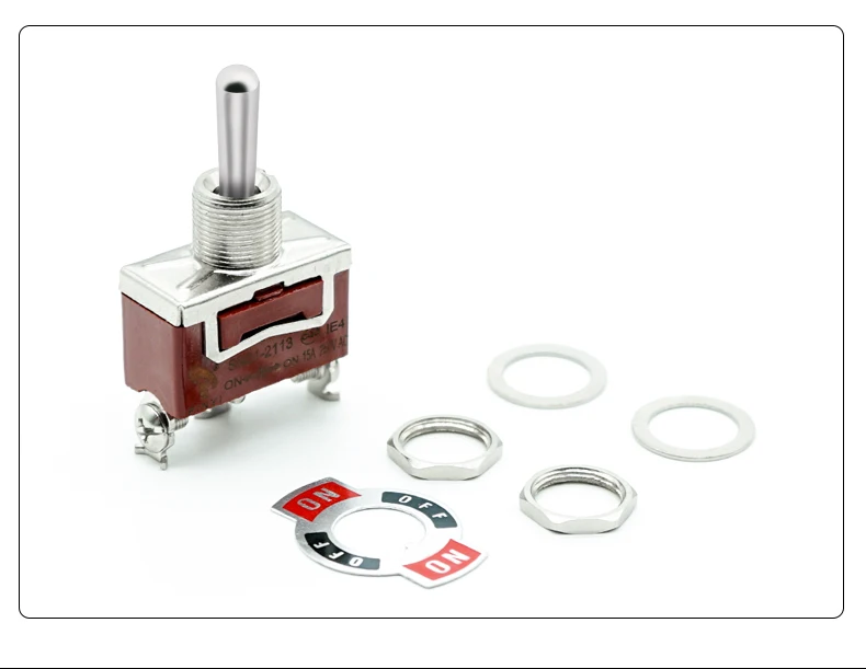 15A 250V Toggle Switch - Durable Brass Rocker with KC Cert