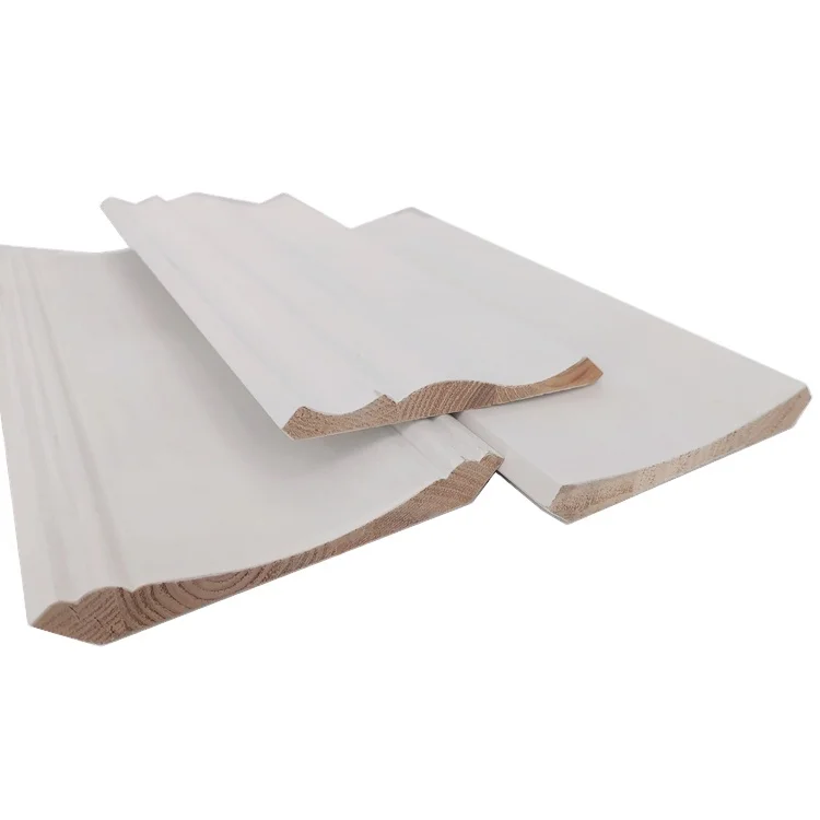 White Primed Wooden Ceiling Crown Moulding Decorative Moulding Cornice ...